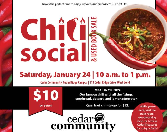 Make plans to attend the annual Chili Social, Saturday, Jan. 24, 2026 ...