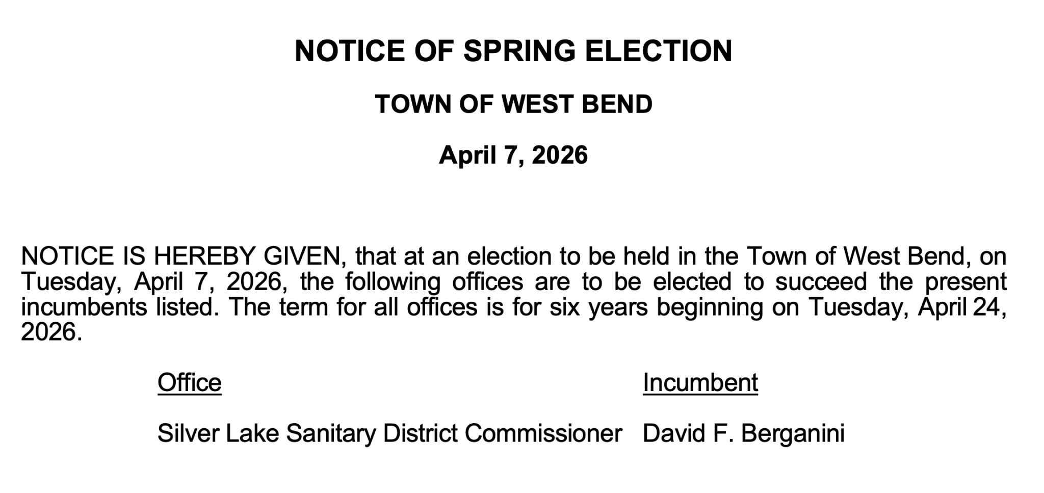 UPDATE | Candidates across Washington Co., WI file for Spring Election ...
