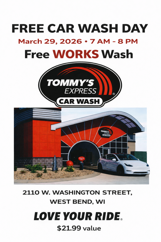 VIDEO | Tommy's Express Car Wash in West Bend, WI, is offering a free ...