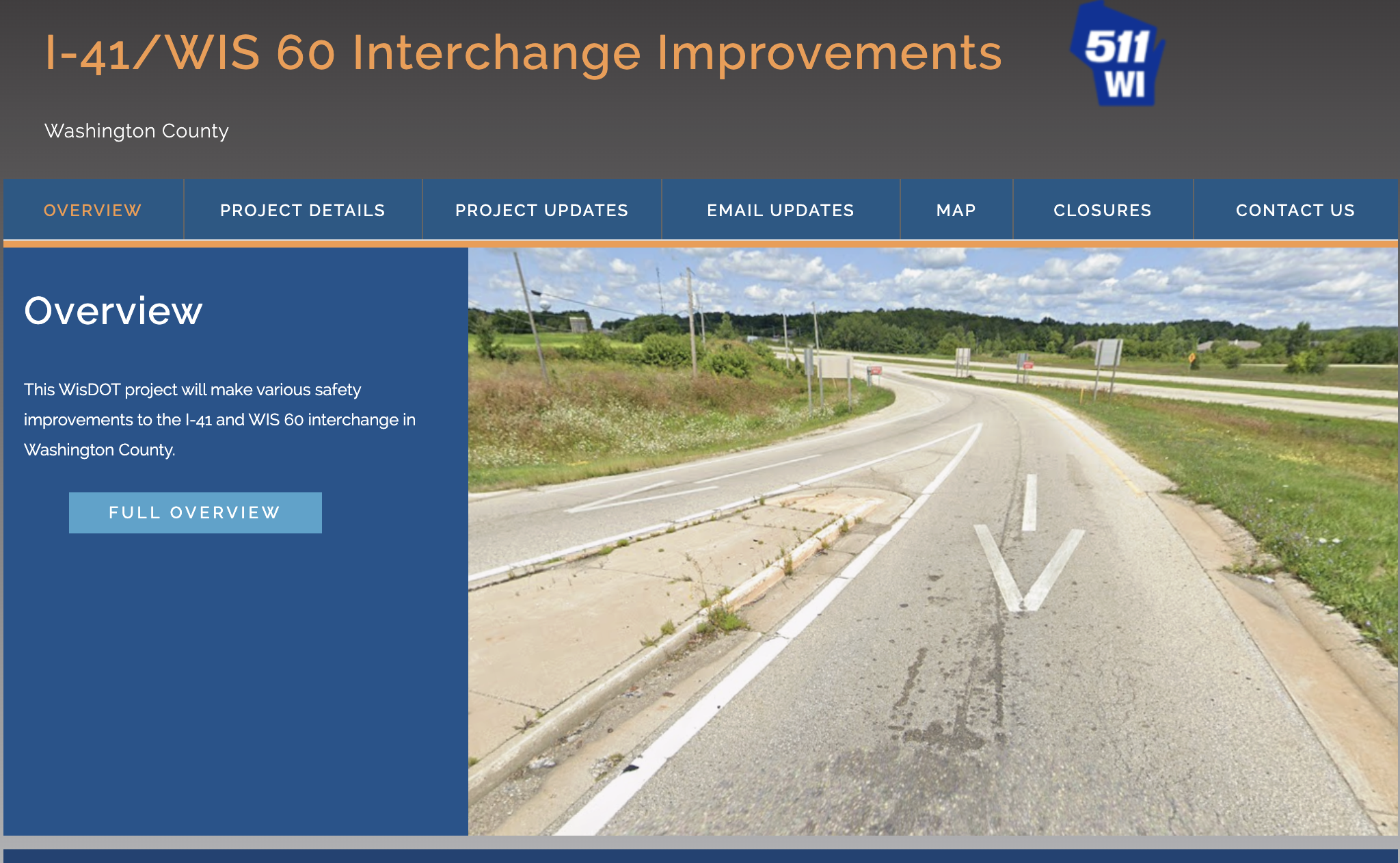 I-41 and WIS 60 Interchange safety improvement project in Washington ...