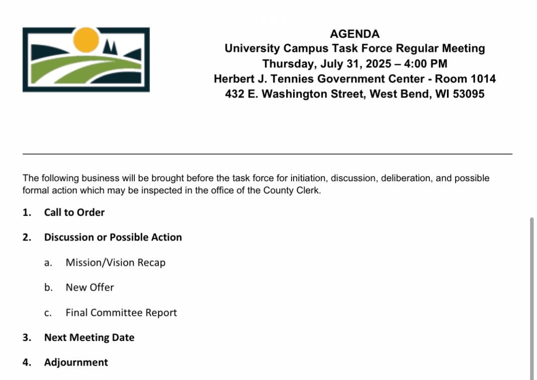 Offer to purchase confirmed for UW-WC - University Campus Task Force to ...